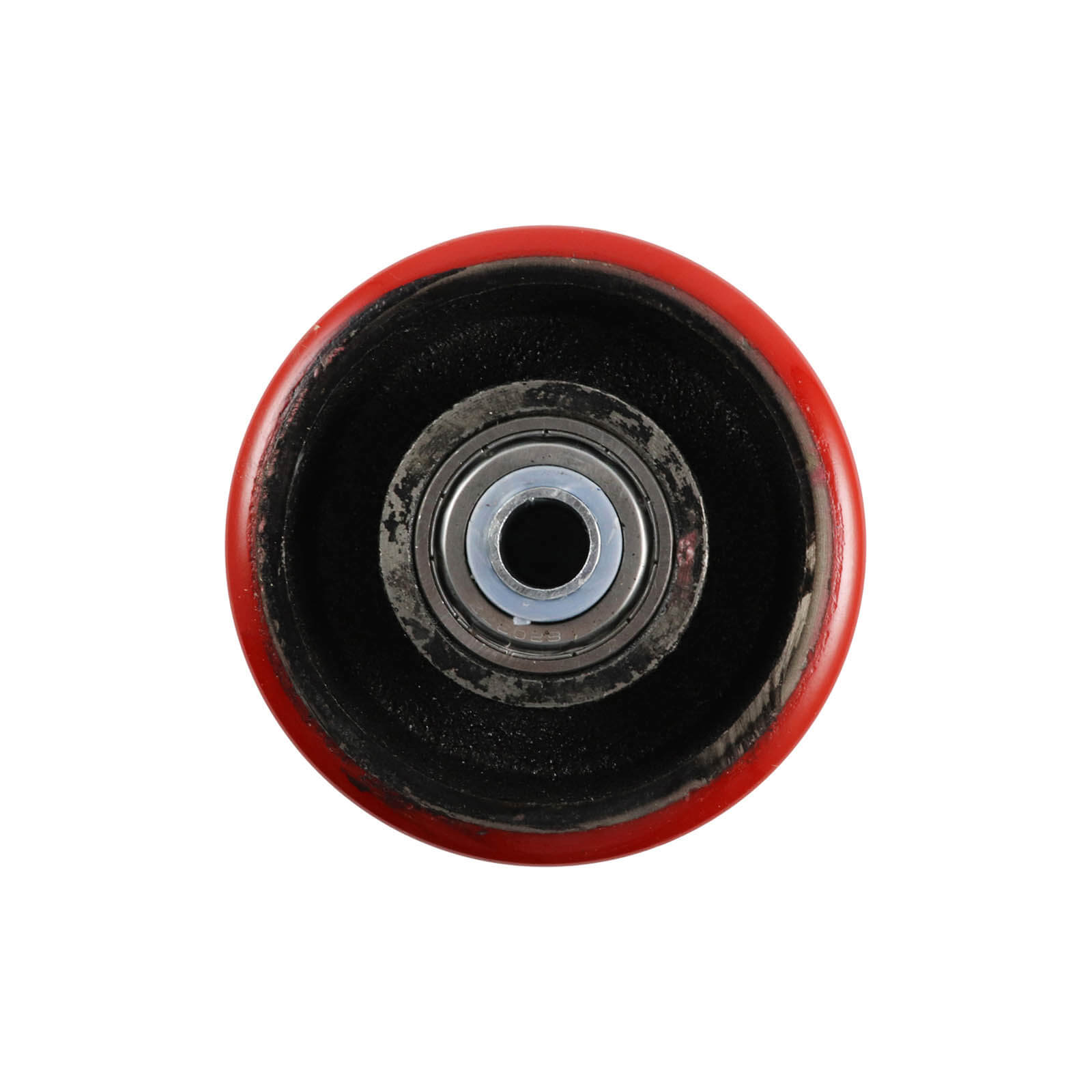 Urethane Wheel - Precision Bearing, Cast Iron Centre, Red